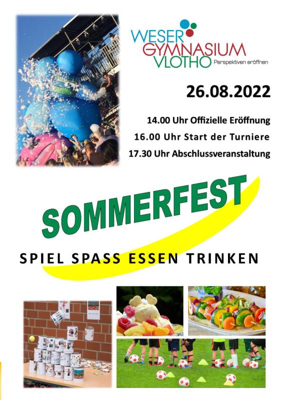 Herzliche Einladung zum Sommerfest - Weser-Gymnasium Vlotho